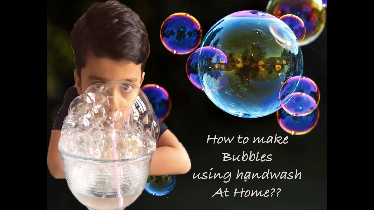 How to make bubbles liquid at home with hand wash? - YouTube