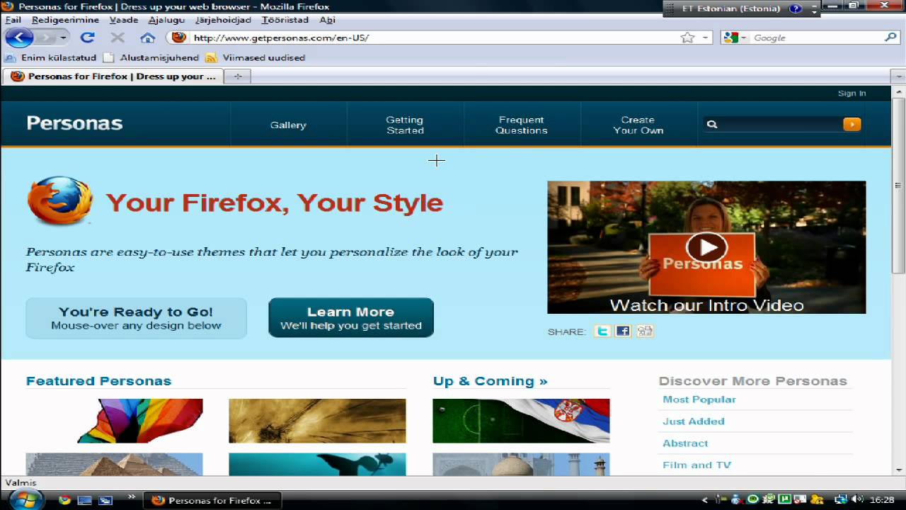 Tutorial #2 How to get Personas for Mozilla Firefox - YouTube