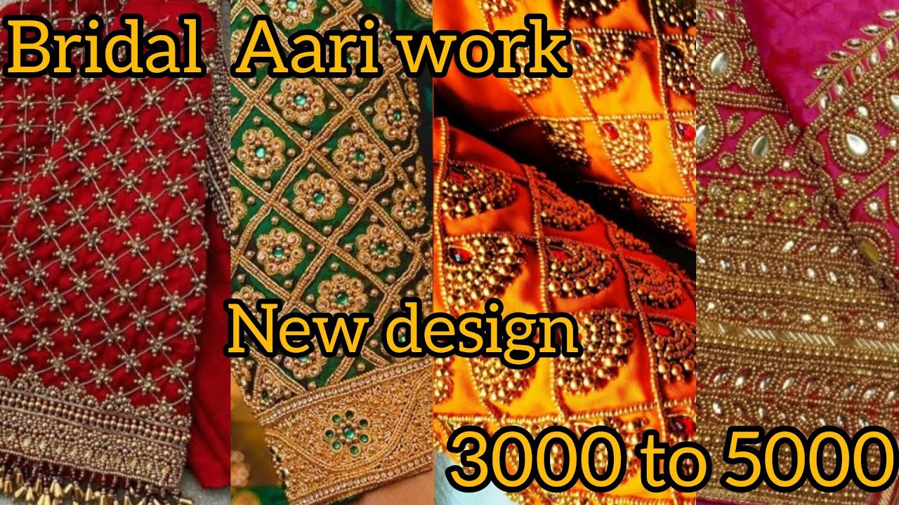 best 10 aari work designs @UvnTex tailors || Bridal aari work blouse ...