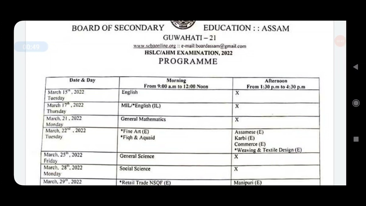 HSLC Routine 2022 - YouTube
