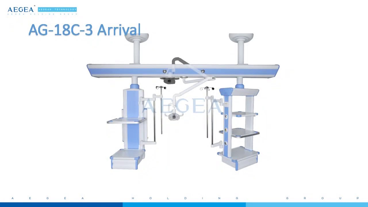 Double arm Emergency icu room hospital ceiling pendant instruction ...