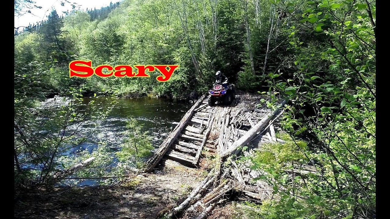 Epic Trail super Sketchy Bridge Would You cross on ATV? - YouTube