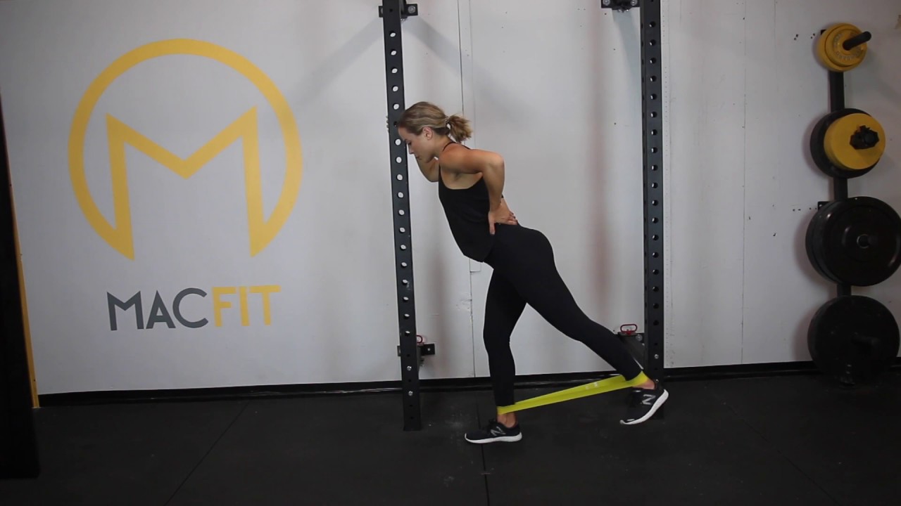 Banded Standing Kick Back to Lateral Kick - YouTube
