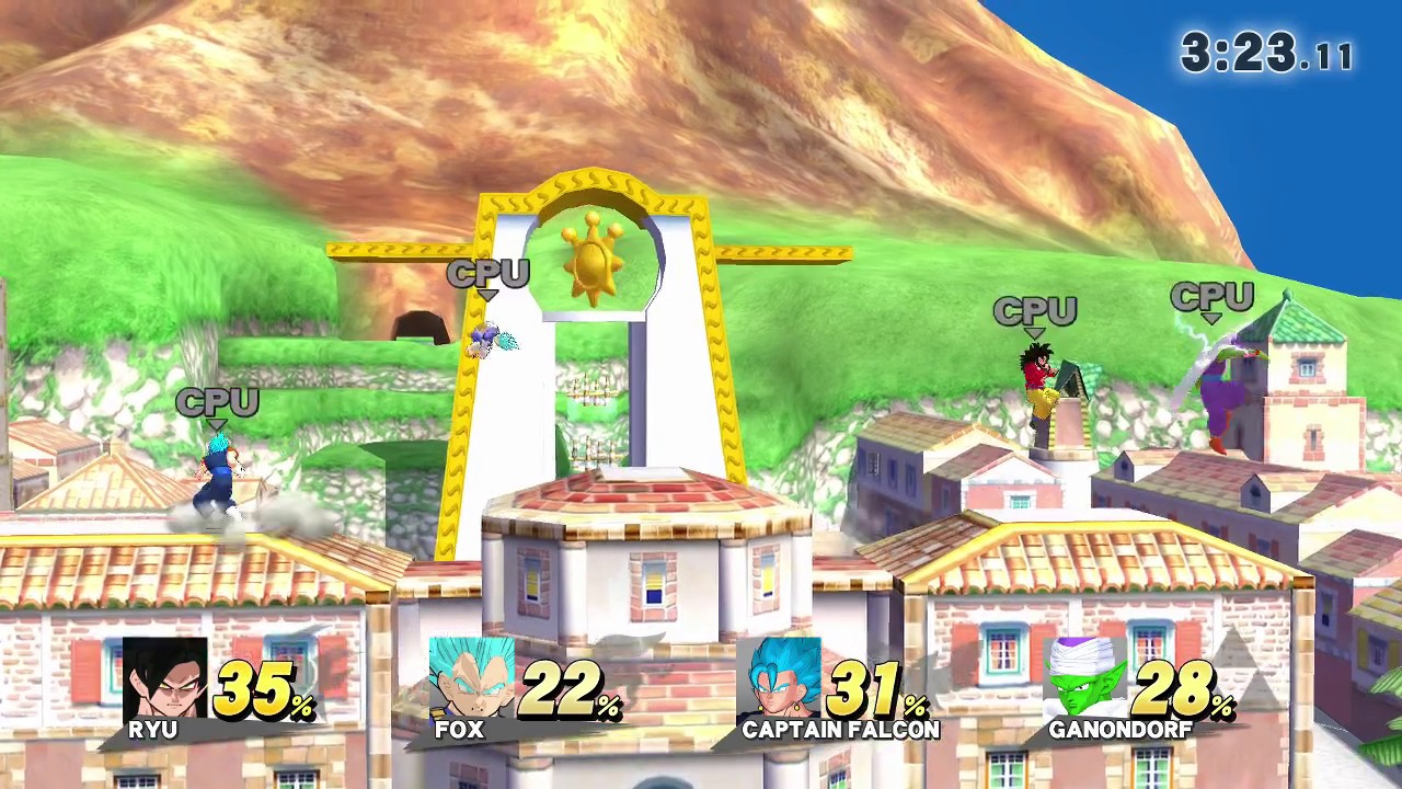 Smash Mods for Wii U: Goku Vs Vegeta Vs Piccolo Vs Vegito - YouTube