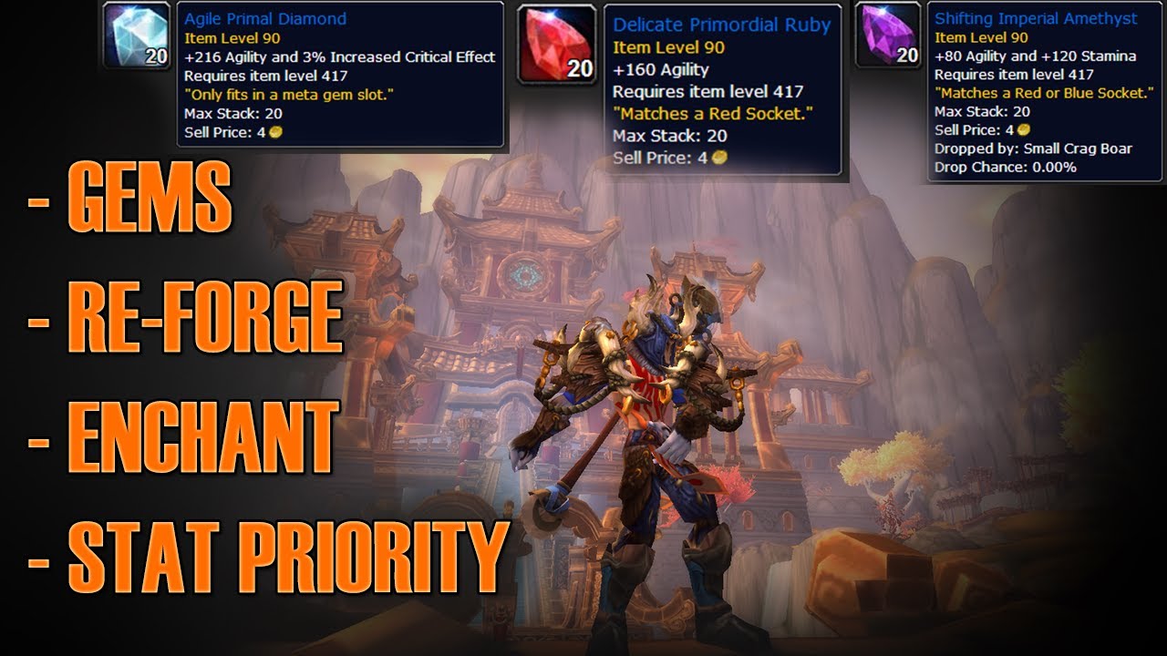 Feral Druid 5.3/5.4 Stat Priority & Reforge / Gem & Enchant Guide - YouTube