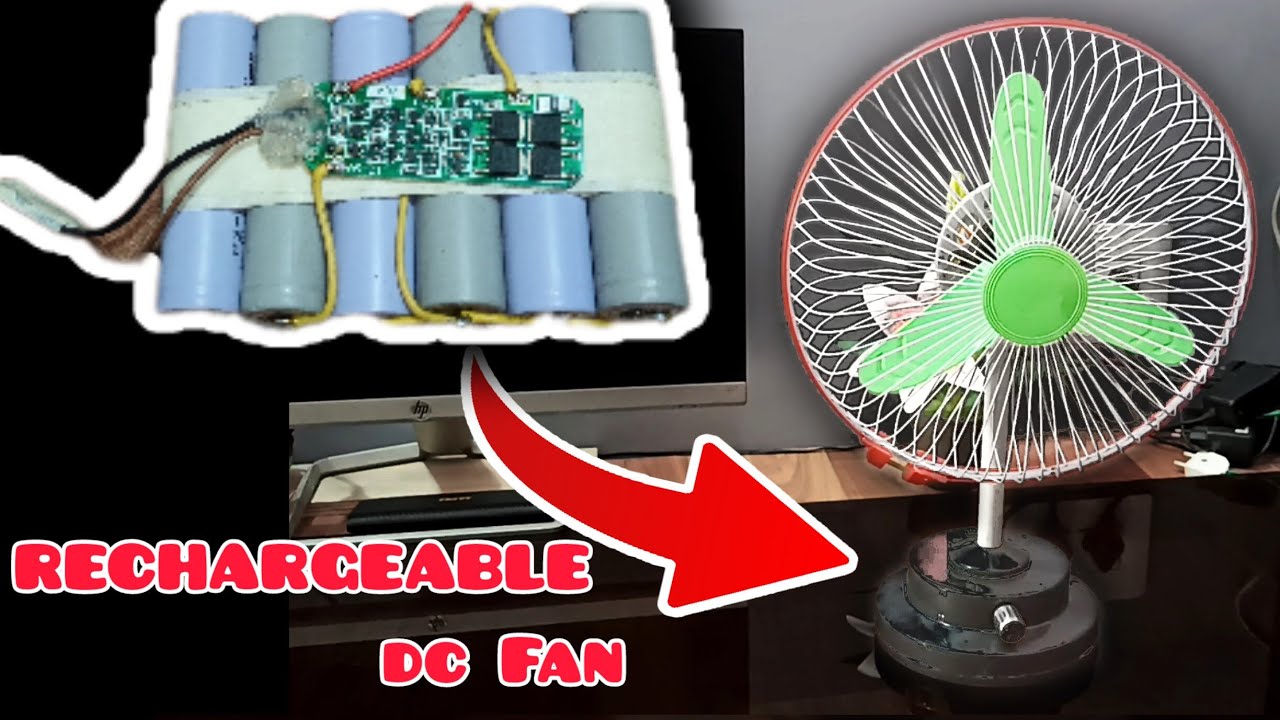 DIY RECHARGEABLE FAN || charger fan || mini fan || portable fan - YouTube