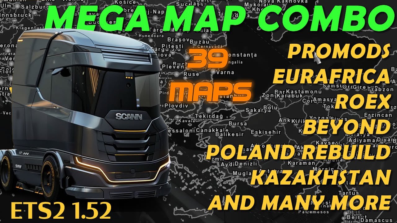 Final (again) ETS2 1.52 Mega map Combo with 39 Maps - Ultimate Guide ...