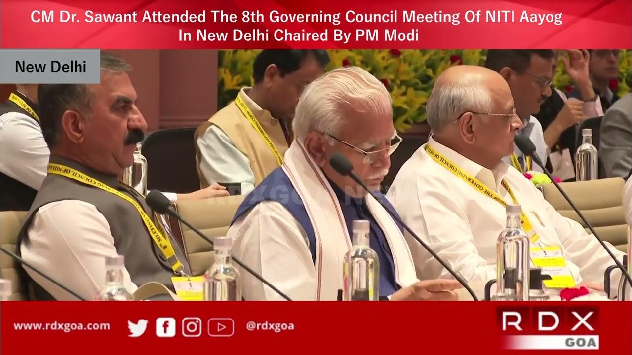 CM Dr. Sawant Attended 8th Governing Council Meeting Of NITI Aayog In New Delhi Chaired By PM ...