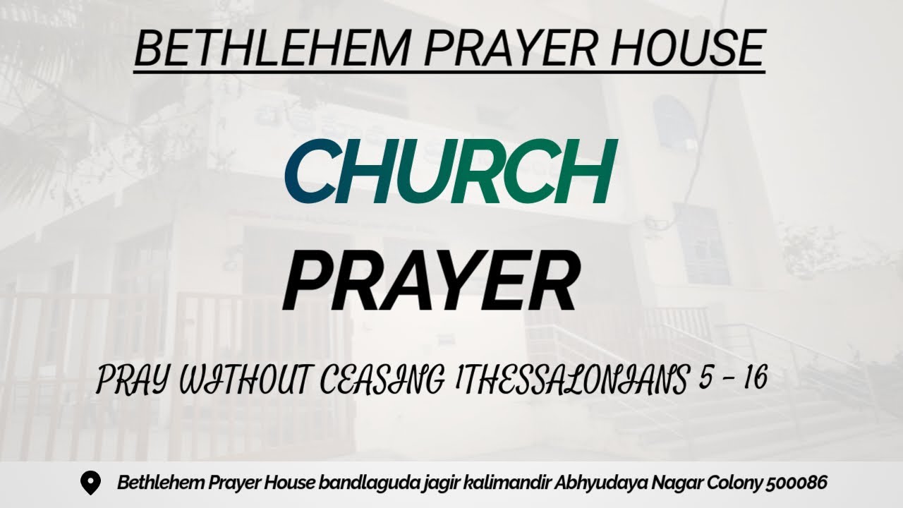 CHURCH PRAYER ||28/01/2025||BETHLEHEM PRAYER HOUSE - YouTube