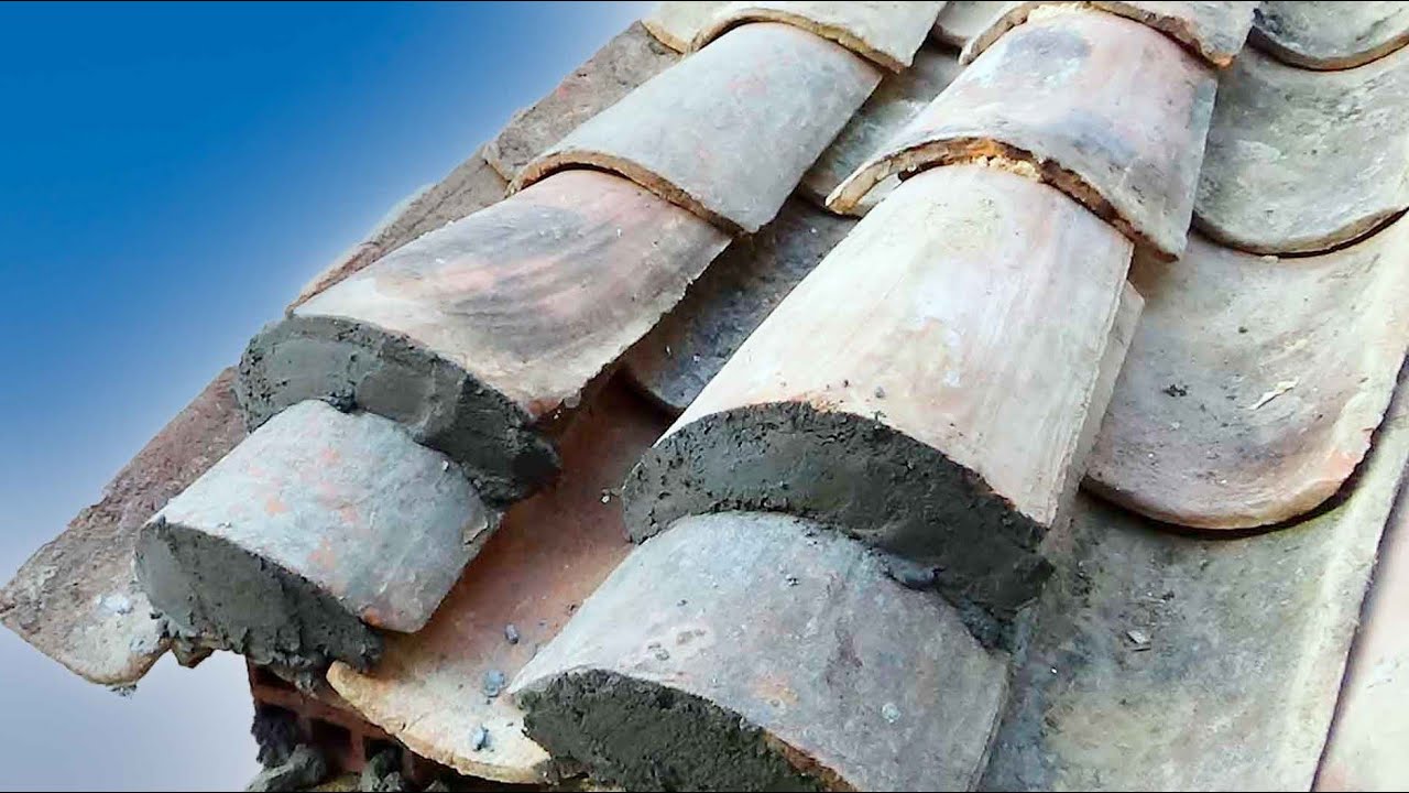 Hacer Tejado de Teja Arabe - Colocar y Reciclar Tejas de Barro - YouTube