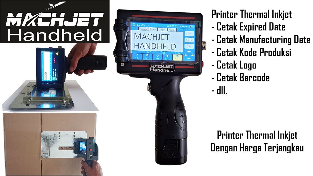 Thermal Inkjet Printer Machjet Handheld - Printer Inkjet Portable - YouTube