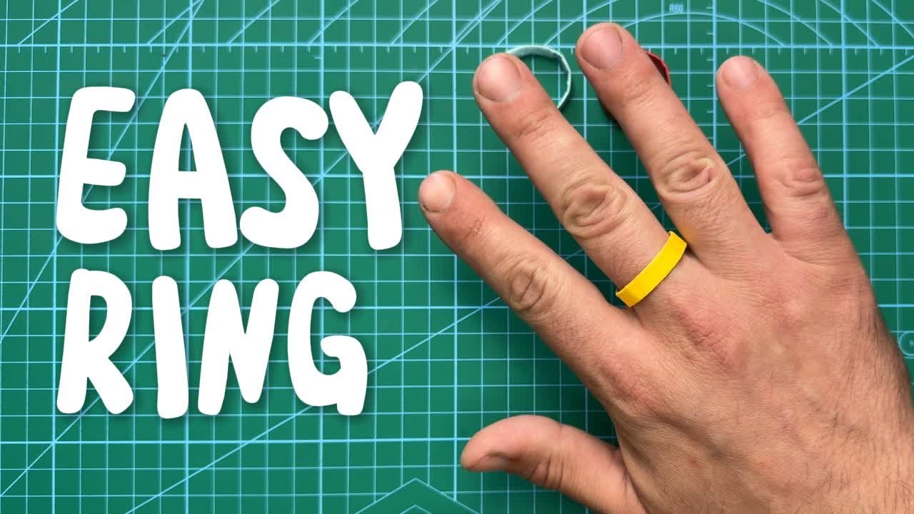 Super easy origami ring - How to make paper ring. - YouTube