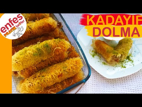Meşhur Erzurum Kadayıf Dolması Nasıl Yapılır | Tavada Kızartma Cevizli Kadayıf Dolması