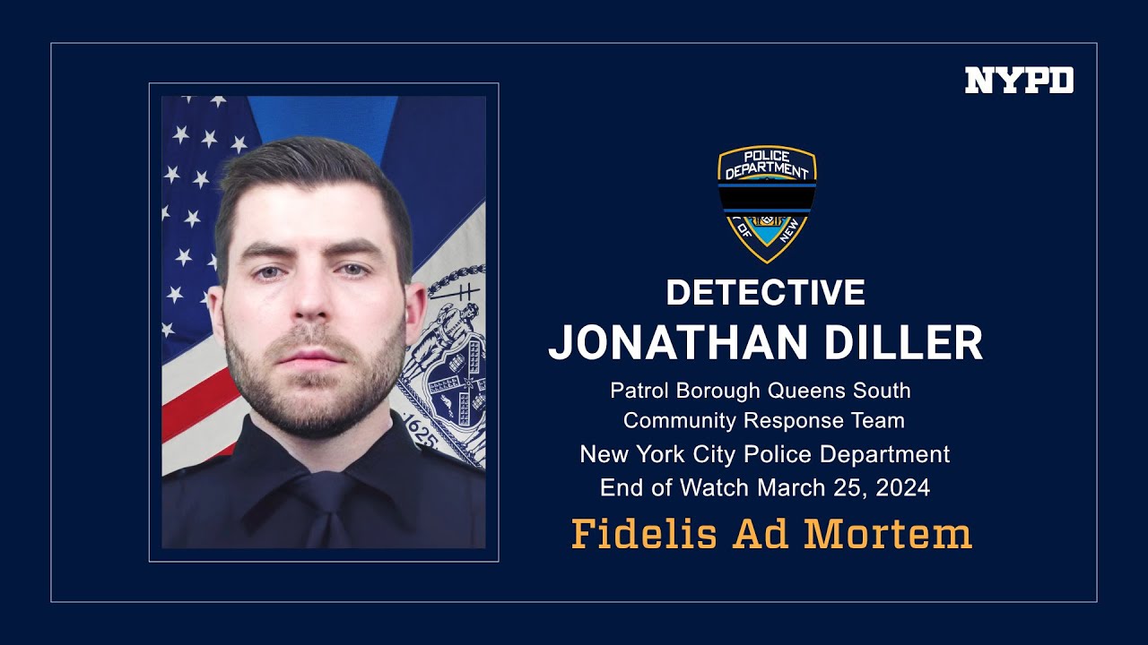 The funeral of Detective Jonathan Diller - YouTube