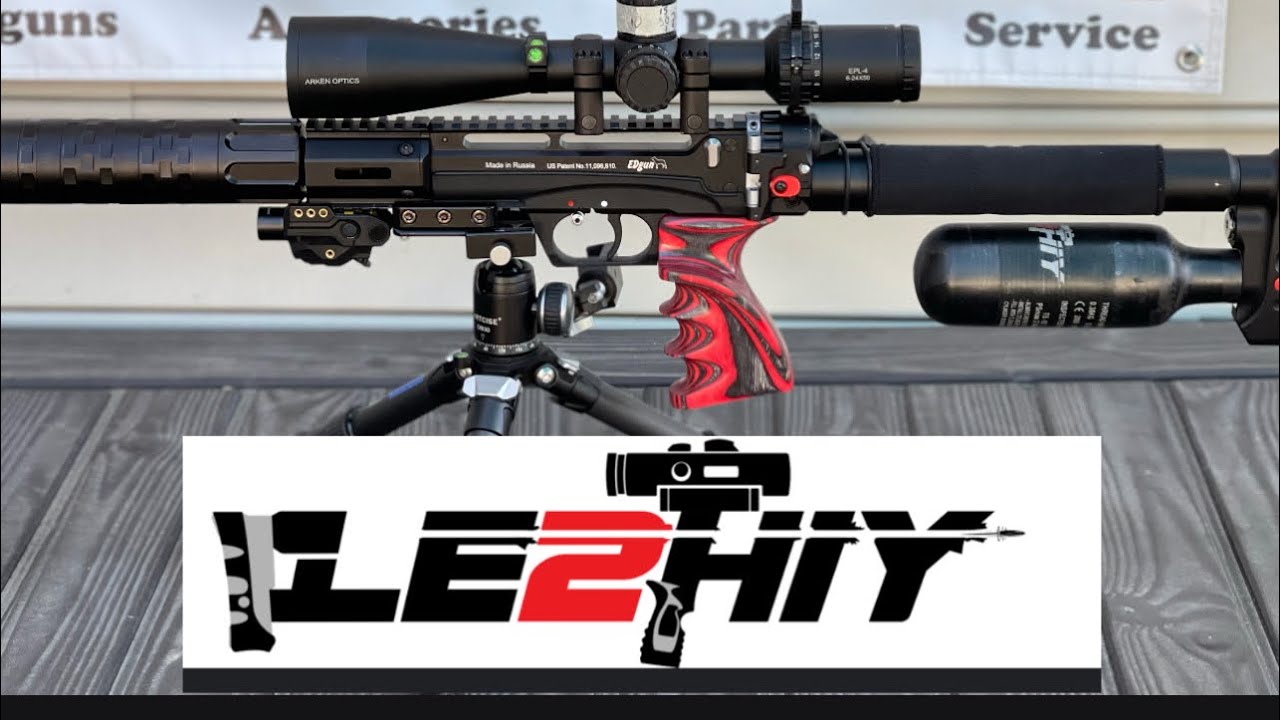 New Arken scope and custom grip for the edgun - YouTube
