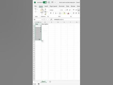 Automatic Renumber in Column - Excel #Shorts - YouTube