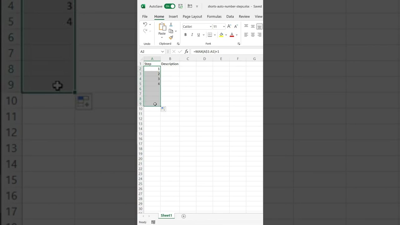 Automatic Renumber In Column Excel Shorts YouTube Automatic Renumber In Column Excel Shorts YouTube