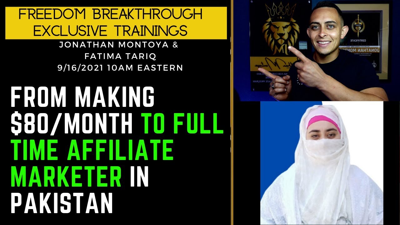 From Making $80/Month to Full Time Affiliate Marketer In Pakistan With ...