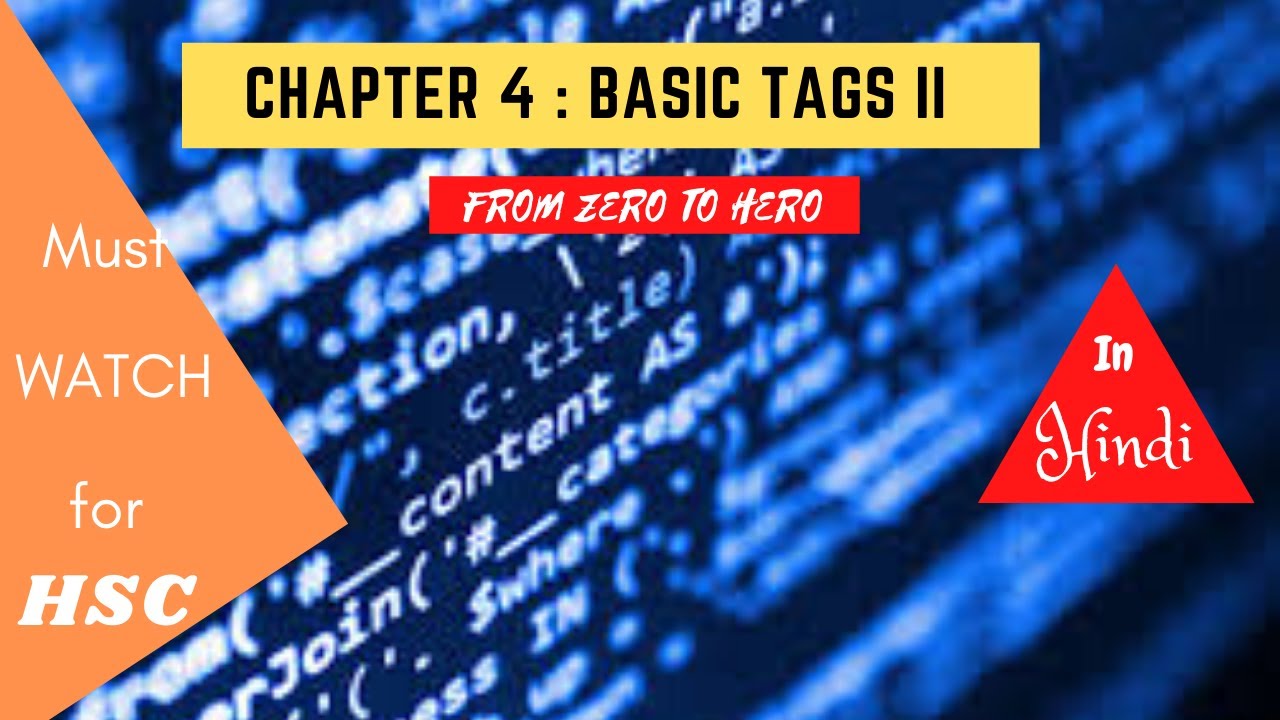 Chapter 4: Basic Tags II - YouTube
