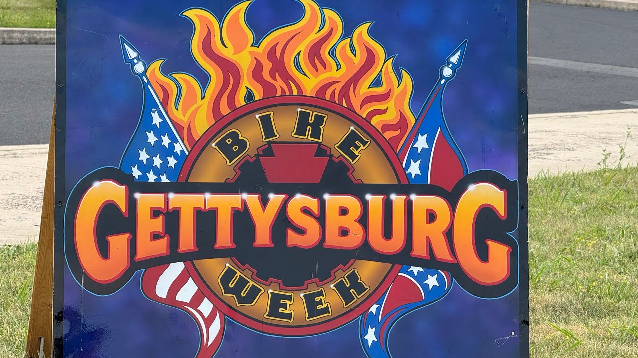 Gettysburg bike week 2025 Thursday opening day - YouTube