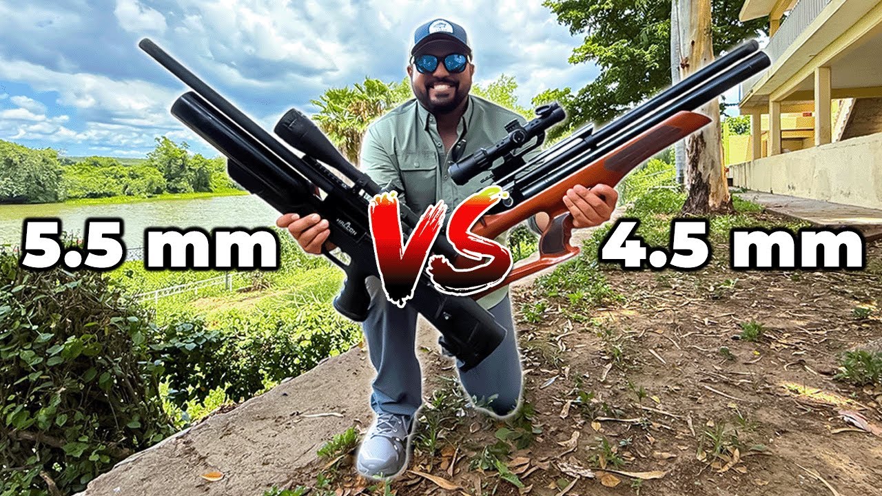 Rifle PCP 4.5 VS 5.5 Cuál es MEJOR??? - ventajas y desventajas - YouTube