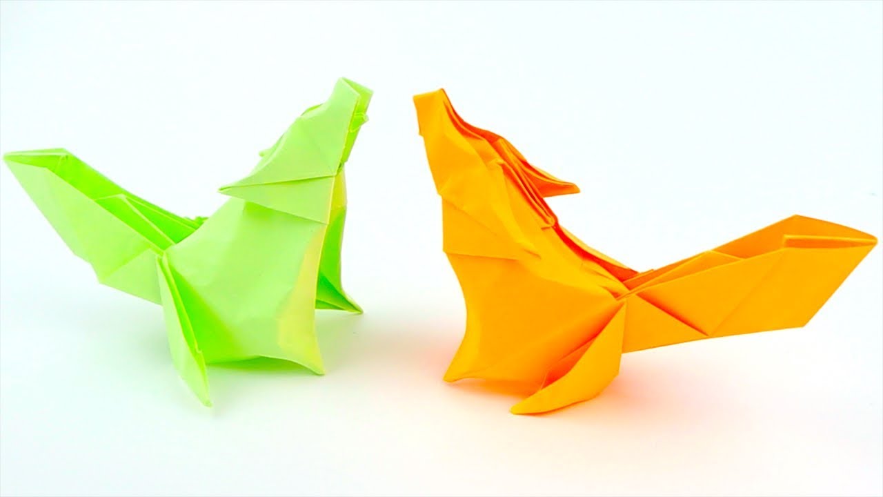 How To Make Paper Wolf | Origami Wolf | Easy Origami Tutorial Step by ...