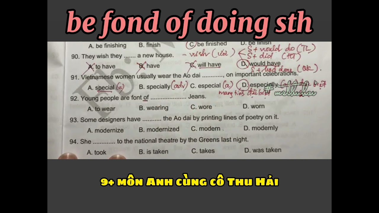 be fond of doing something - YouTube