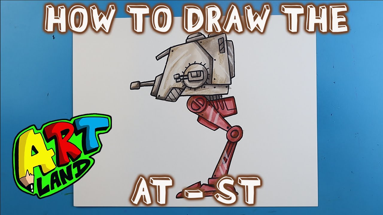 How to Draw a MANDALORIAN AT-ST - YouTube