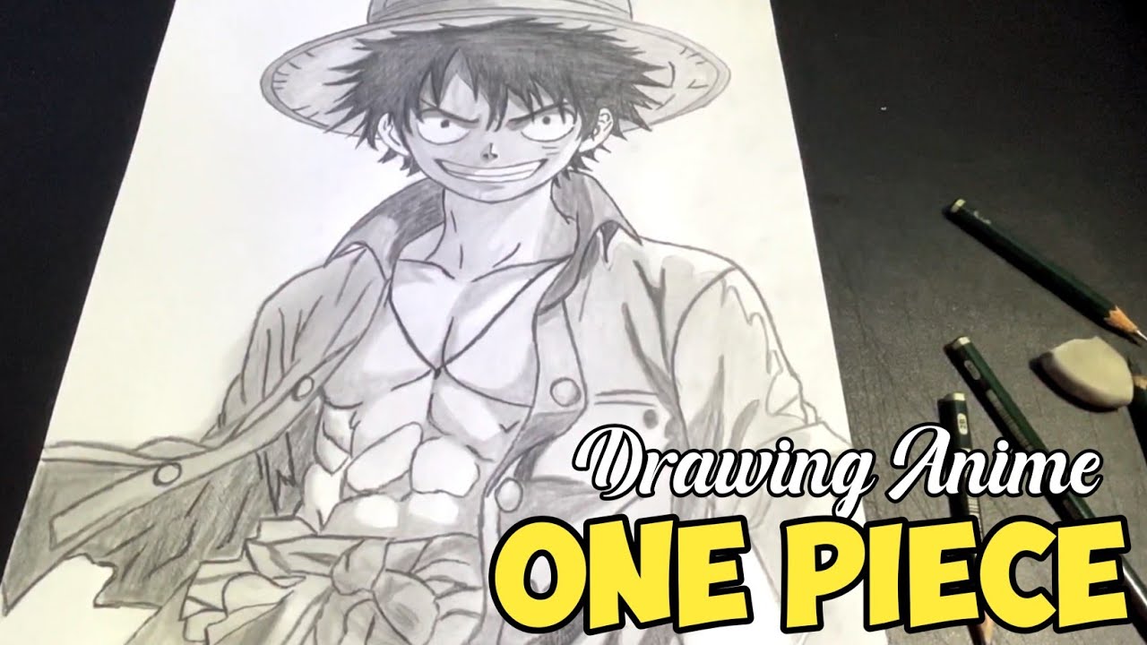 Realistic Luffy One Piece Drawing - Step-by-Step Anime Drawing Tutorial ...