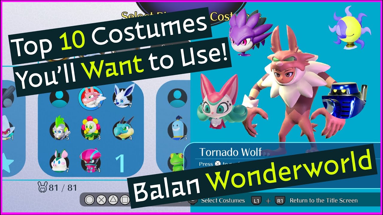 Top 10 Costumes To Use In Balan Wonderworld - YouTube