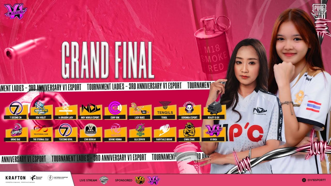 GRAND FINAL - 3RD ANNIVERSARY V1 ESPORT | TOURNAMENT LADIES PUBG MOBILE ...