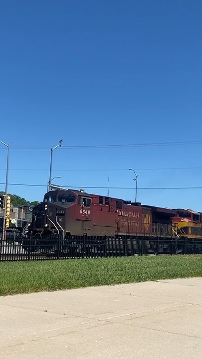 CP #8649 goes west on the Eastbound Track in Wauwatosa! #railfanning - YouTube