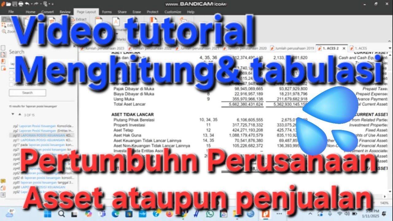 Cara menghitung dan tabulasi data pertumbuhan perusahaan di excel - YouTube