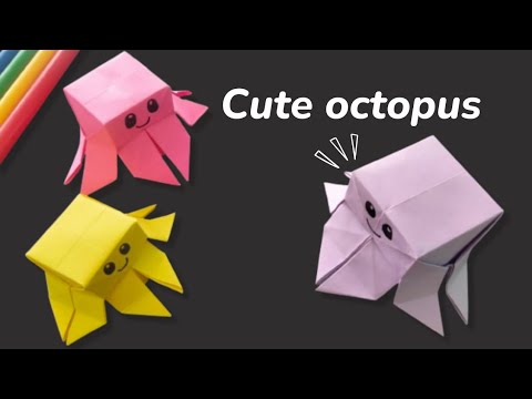 How to make an easy origami cute octopus 🐙 | Origami octopus | origami ...