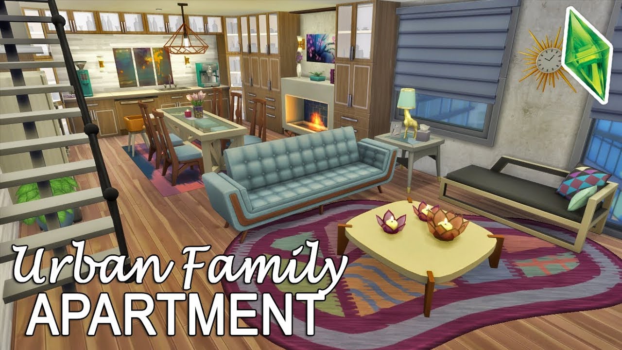 URBAN FAMILY APARTMENT - SIMS 4 SPEED BUILD - NoCC - YouTube