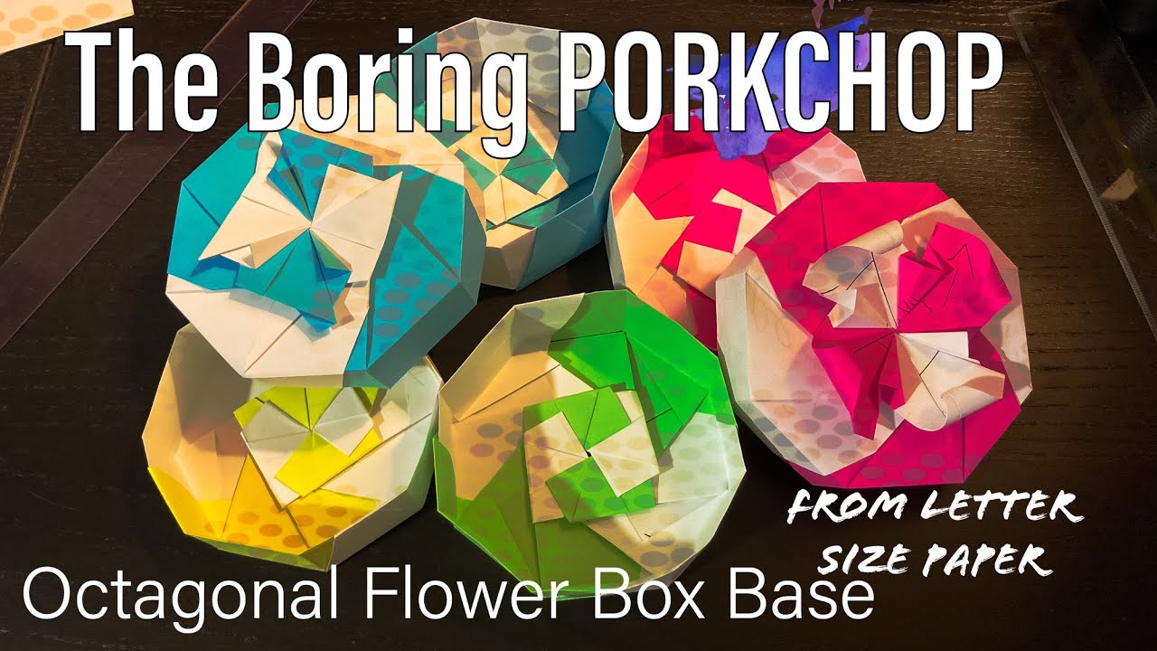 How to make a DIY Origami Octagonal Flower Box Base #WithMe - YouTube
