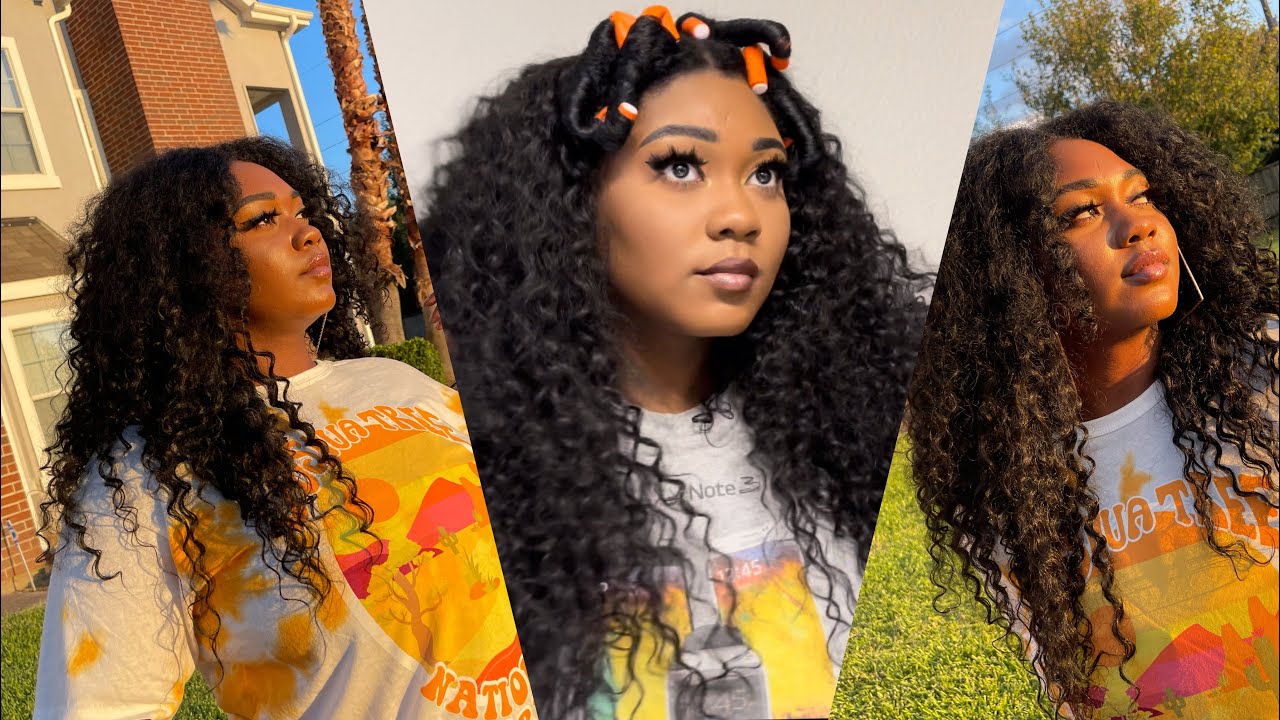 ORGANIQUE “MAUI CURL” U-PART WIG w/ NATURAL LEAVE OUT! - YouTube