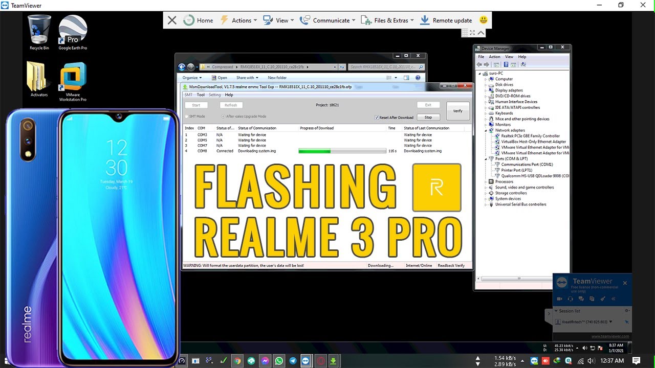 Realme 3 Pro (RMX1851) Flashing Fix System Destroyed, Remove Screenlock ...