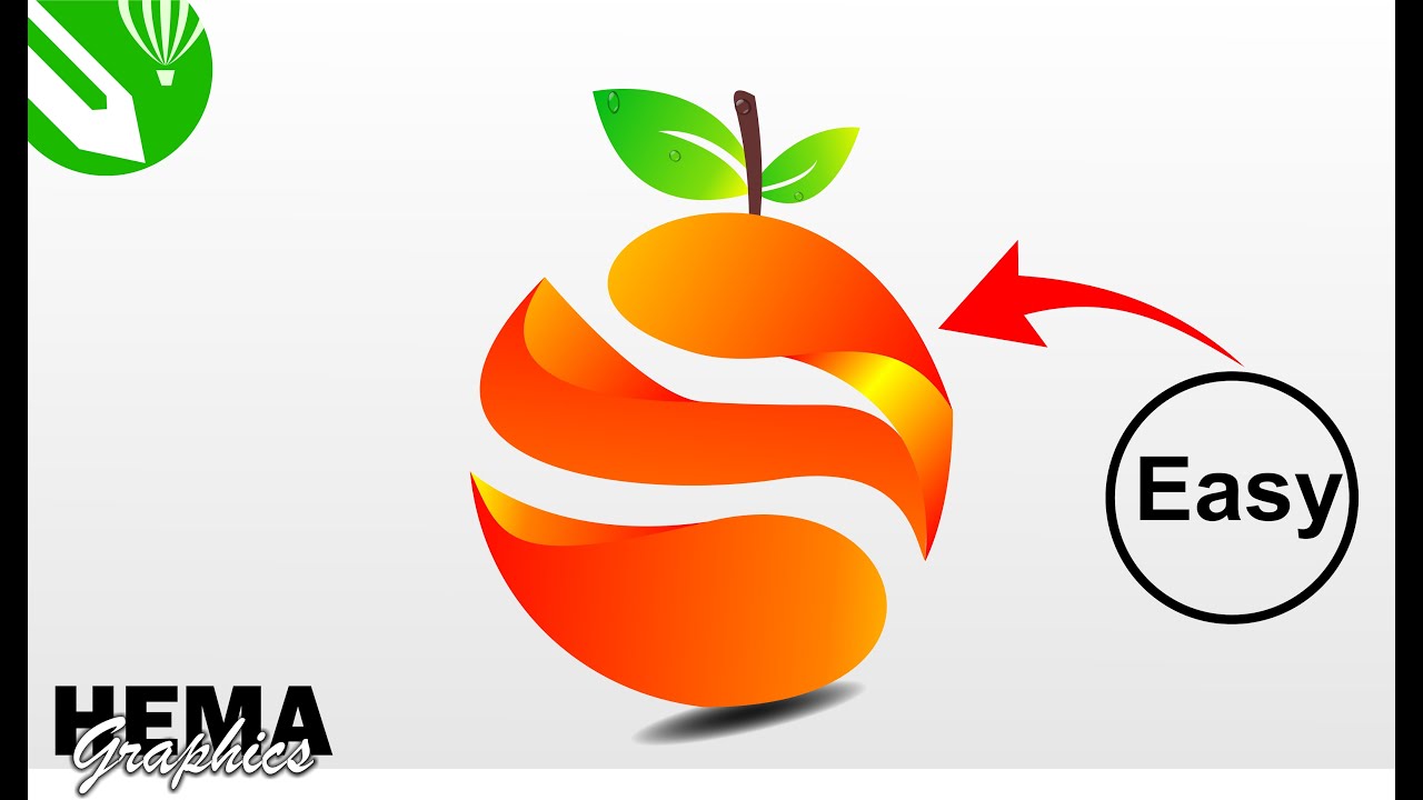 Coreldraw Tutorial - 3D Orange Logo Deisgn | How To Make a Full 3D Logo ...