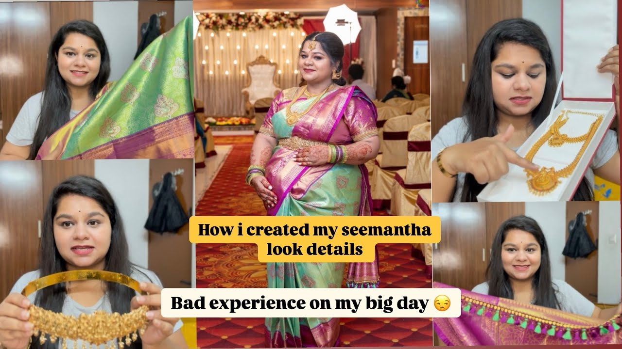 Details of my seemantha look 🧿 ️🤰#seemanthamceremony #makeup #pregnancy ...