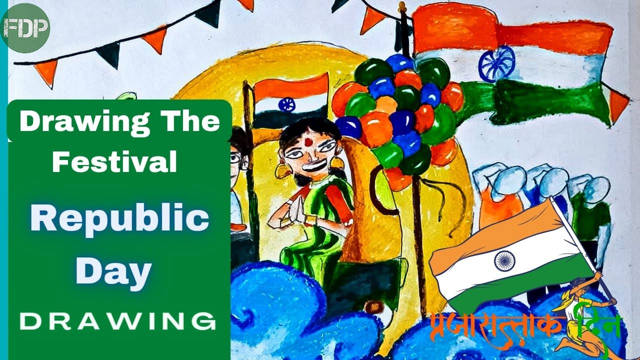 How to Draw Republic Day Drawing Easy Happy Republic Day Drawing - YouTube