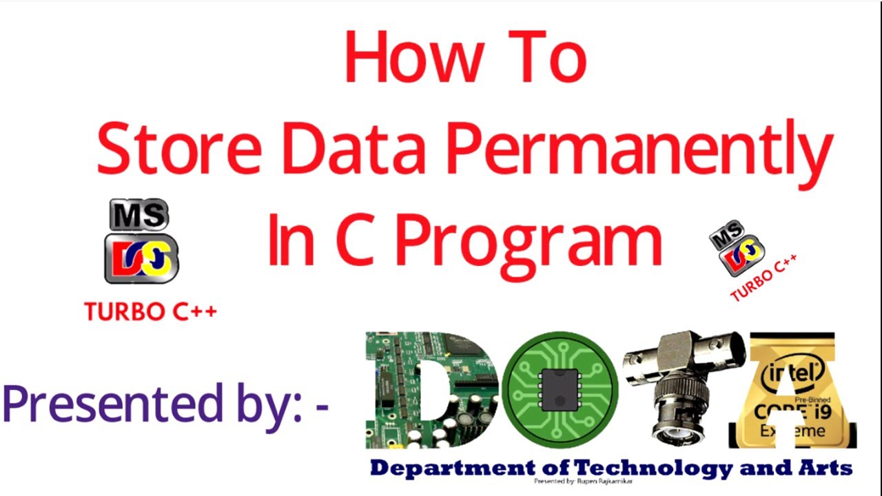 How To Store Data Permanently In Turbo C Using Structure Pointer File Handling C