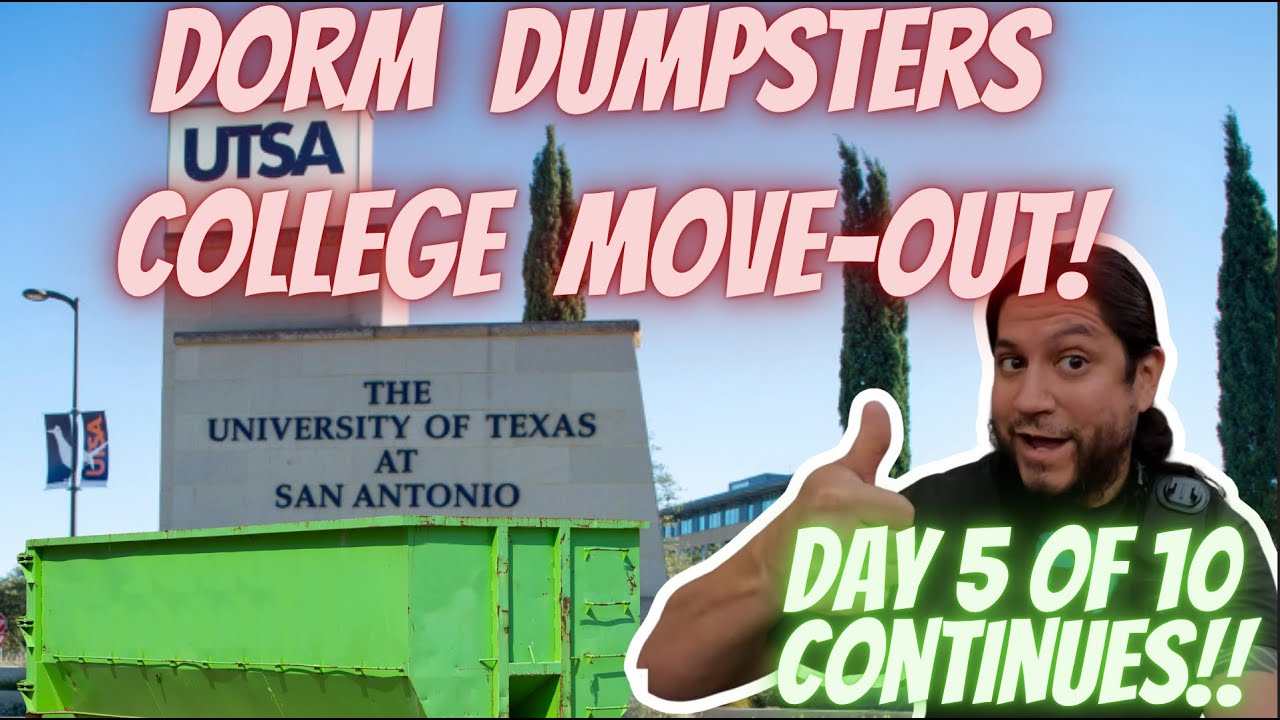 College Move Out Dumpster Diving Saving Students Trash! (Dorm Dumpsters ...