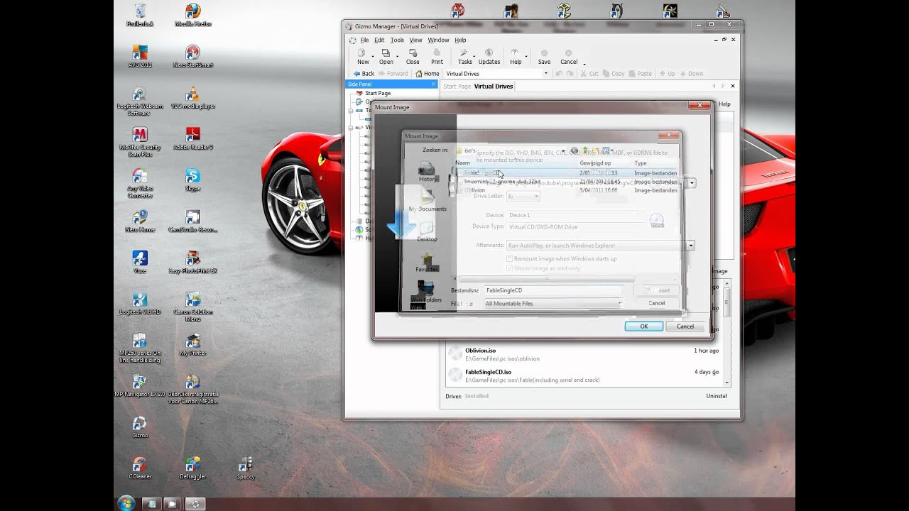 Gizmo manager : make cd's run virtually - YouTube