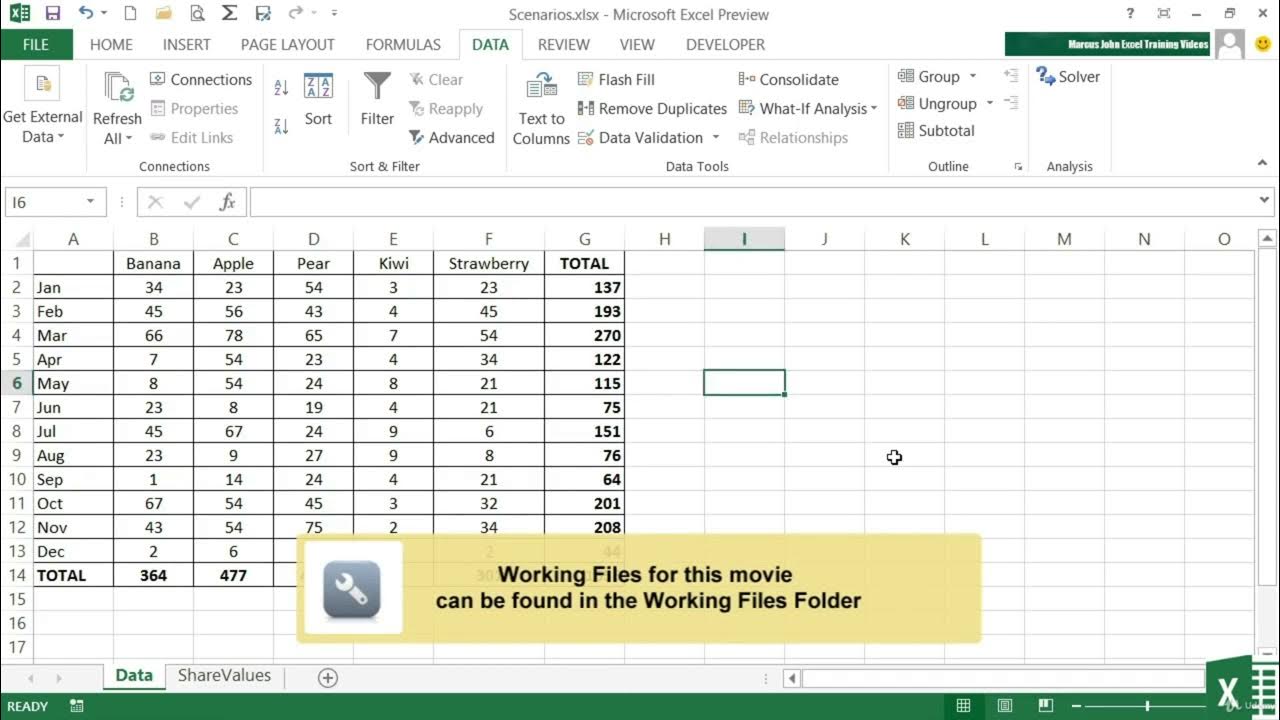 8. Switch Scenarios And Views With Macros || VBA Tutorial || Lecture || Microsoft Excel || - YouTube