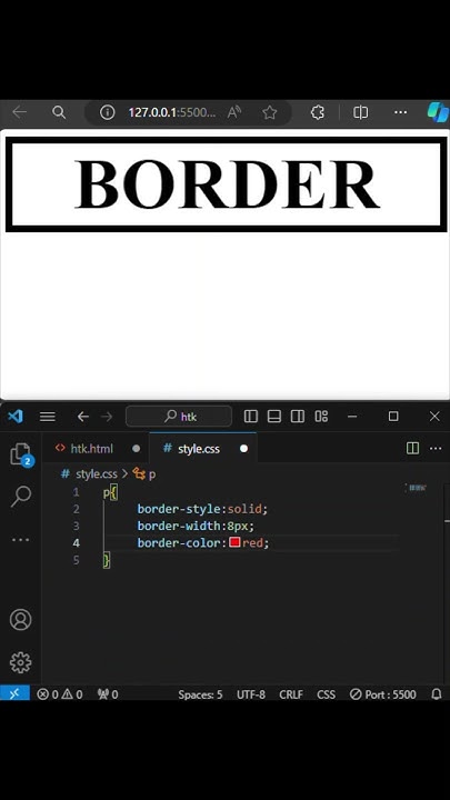 Border In Html Css Python Pythontricks Htmlcss Html Coding Webdesign Youtube
