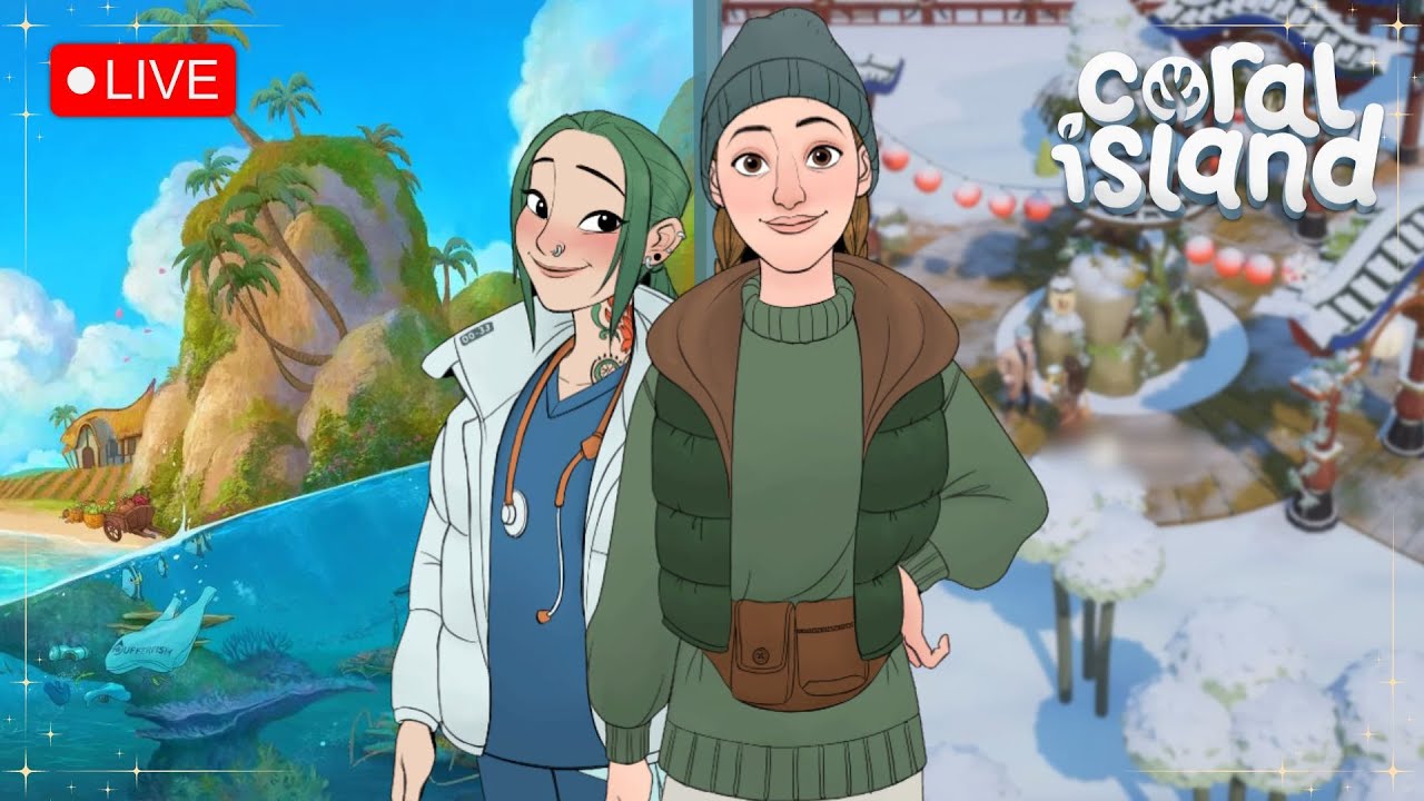 🔴 Completing the Guardian Mural! | Coral Island Stream - YouTube