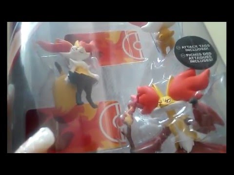 Unboxing Pokémon XY Tomy 3 Figure Fennekin/Braixen/Delphox With Pokedex ...