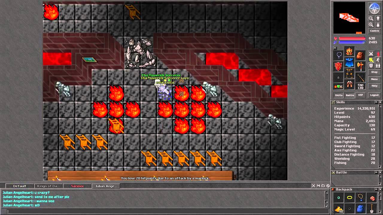 Tibia [7.3] 97 MS in Demona - YouTube