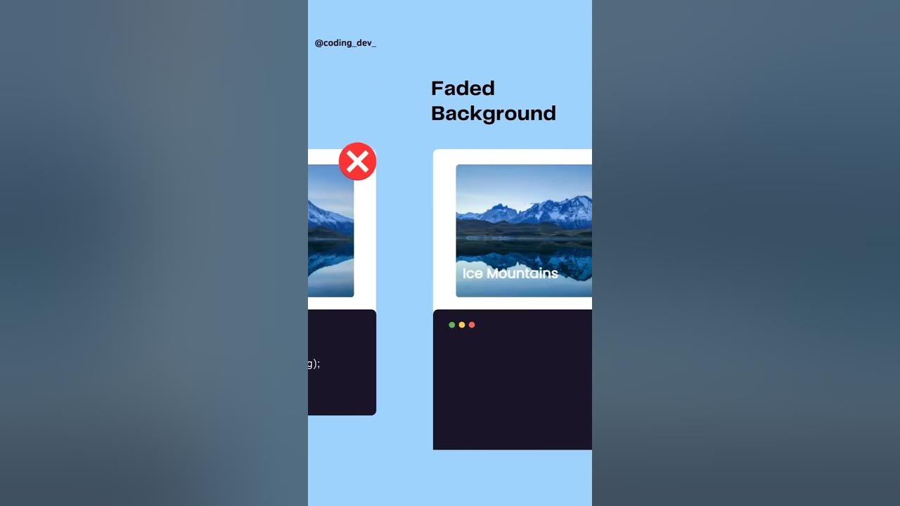 Faded Background Using Css 💻🔥codinglife Htmltutorial Codingtips Csscoding Youtube
